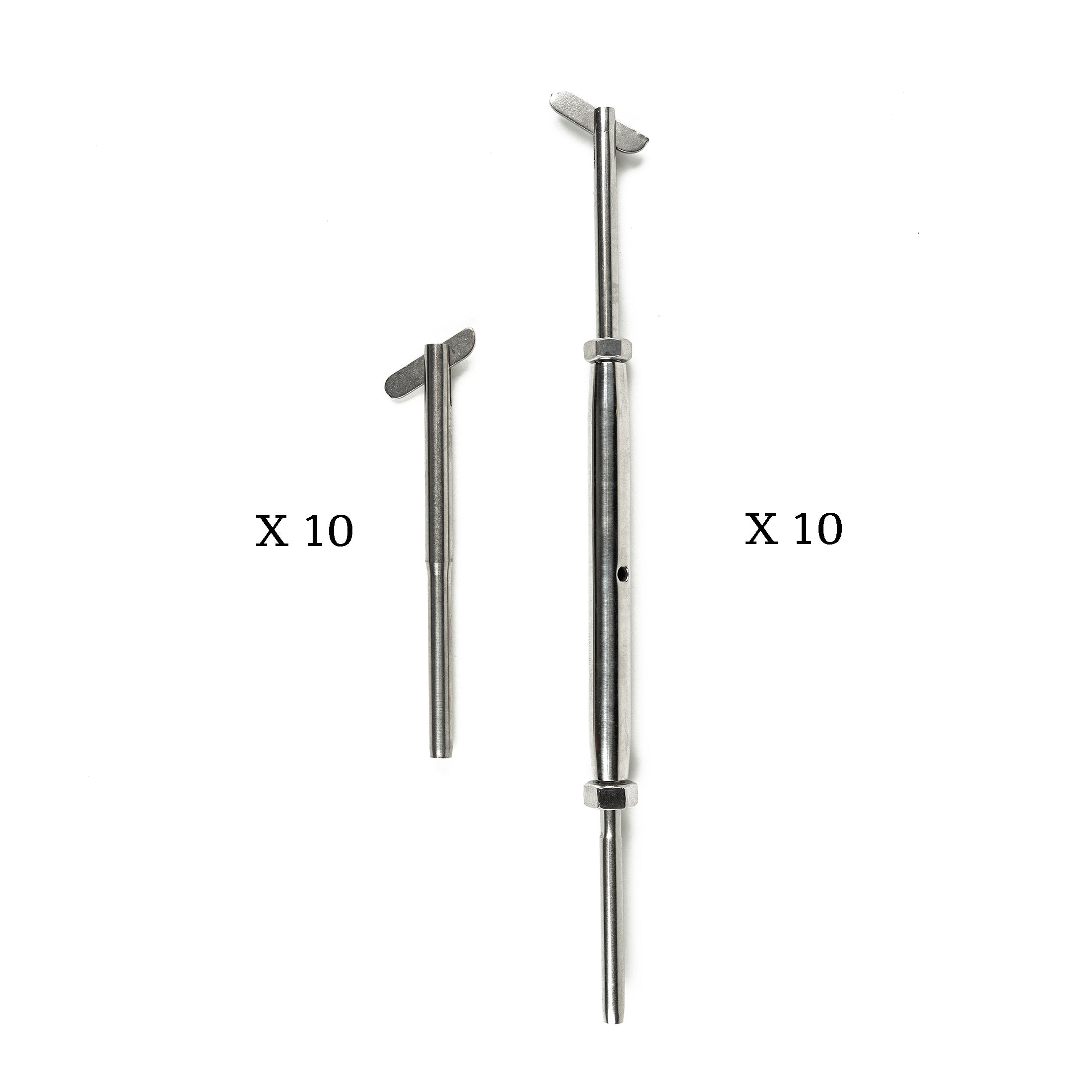 Cable Railing Drop Pin Terminal and Turnbuckle (pack of 10)